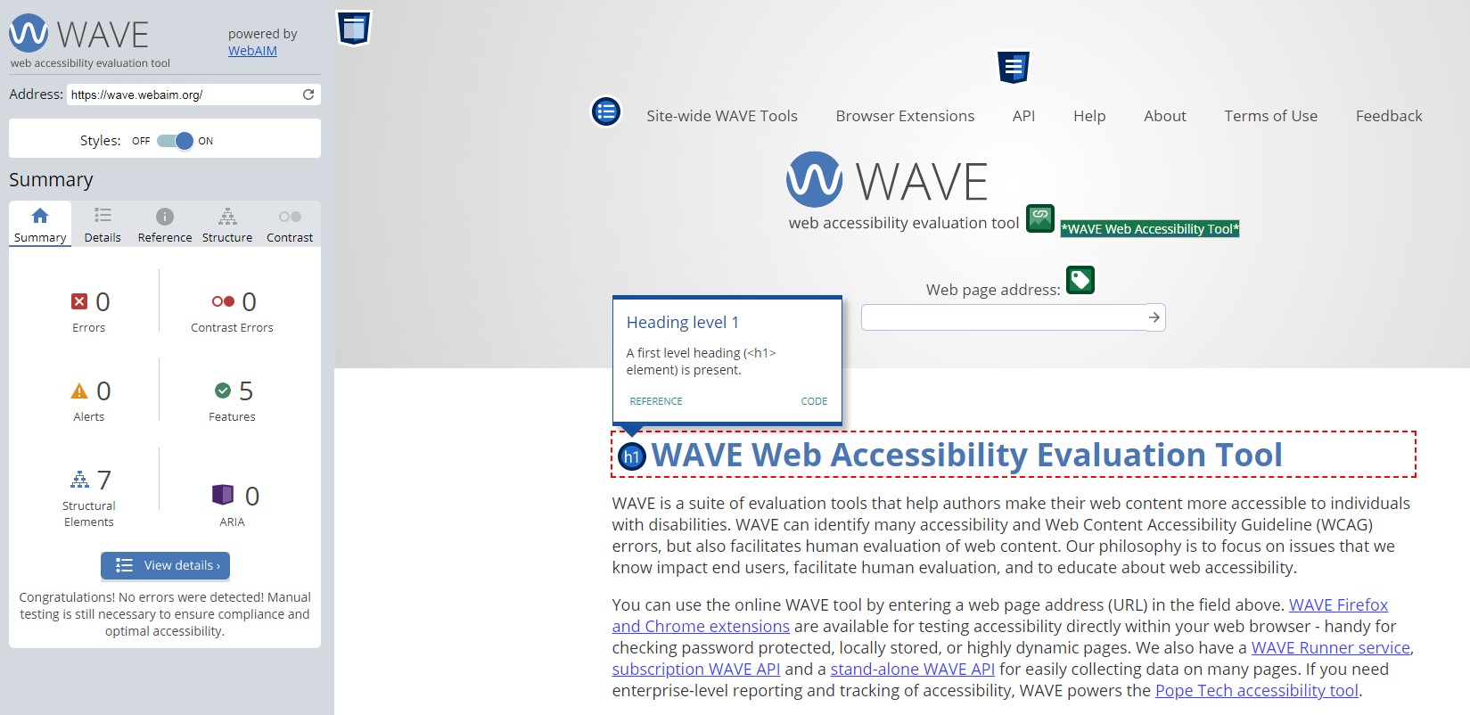 Herramientas de validación de accesibilidad – Developer Si2